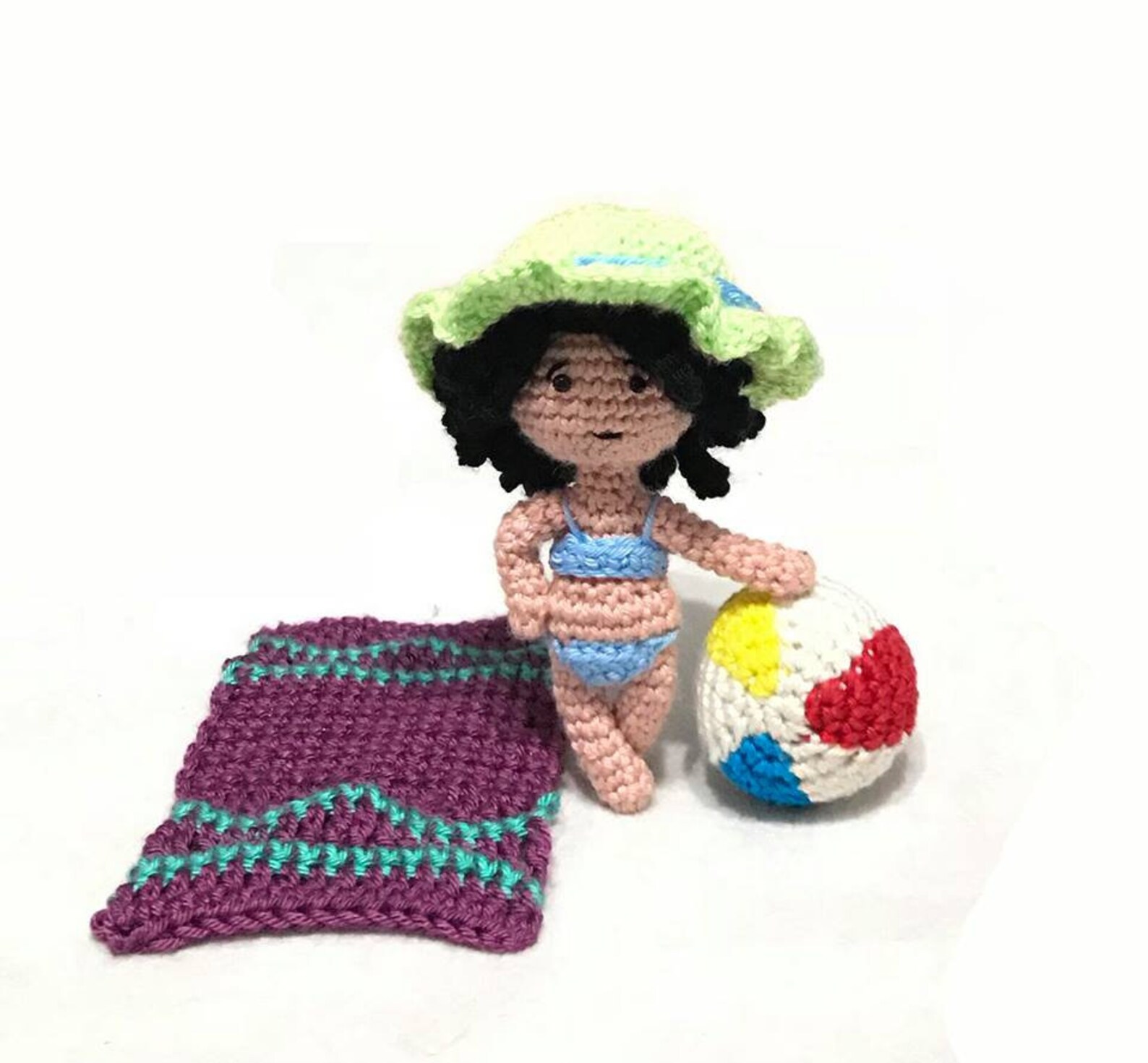 Crochet Doll Pattern, Crochet Mini Doll Pattern, Crochet Bikini Pattern ...