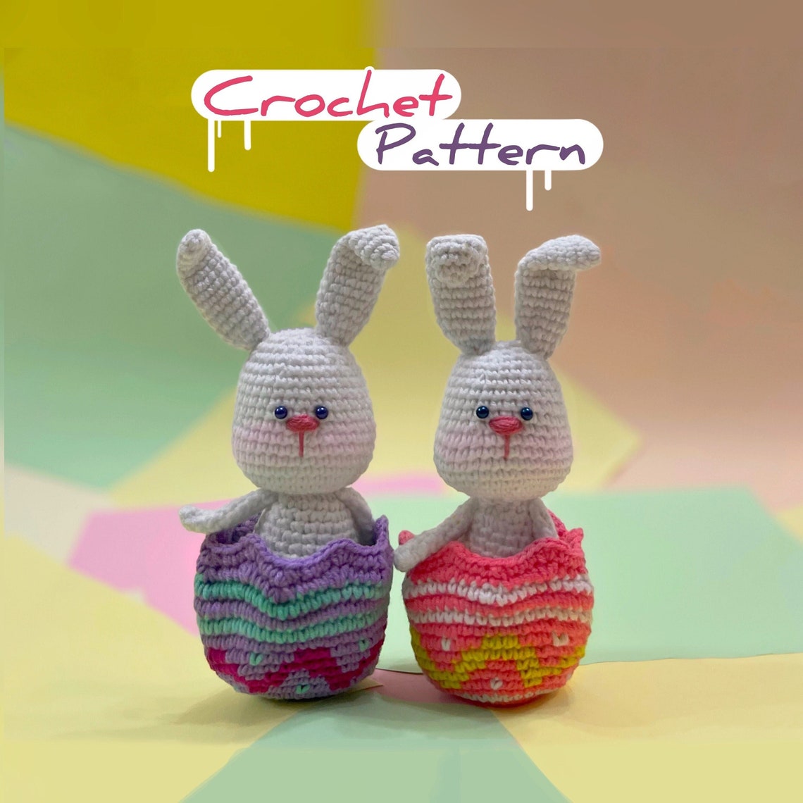 Crochet Bunny Pattern, AMIGURUMI Pattern, Easter Bunny Egg , PDF ...