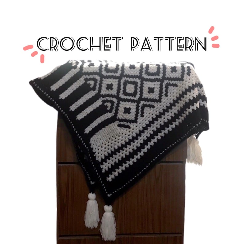 Crochet Blanket Pattern Throw Pattern Crochet Boho Blanket - Etsy