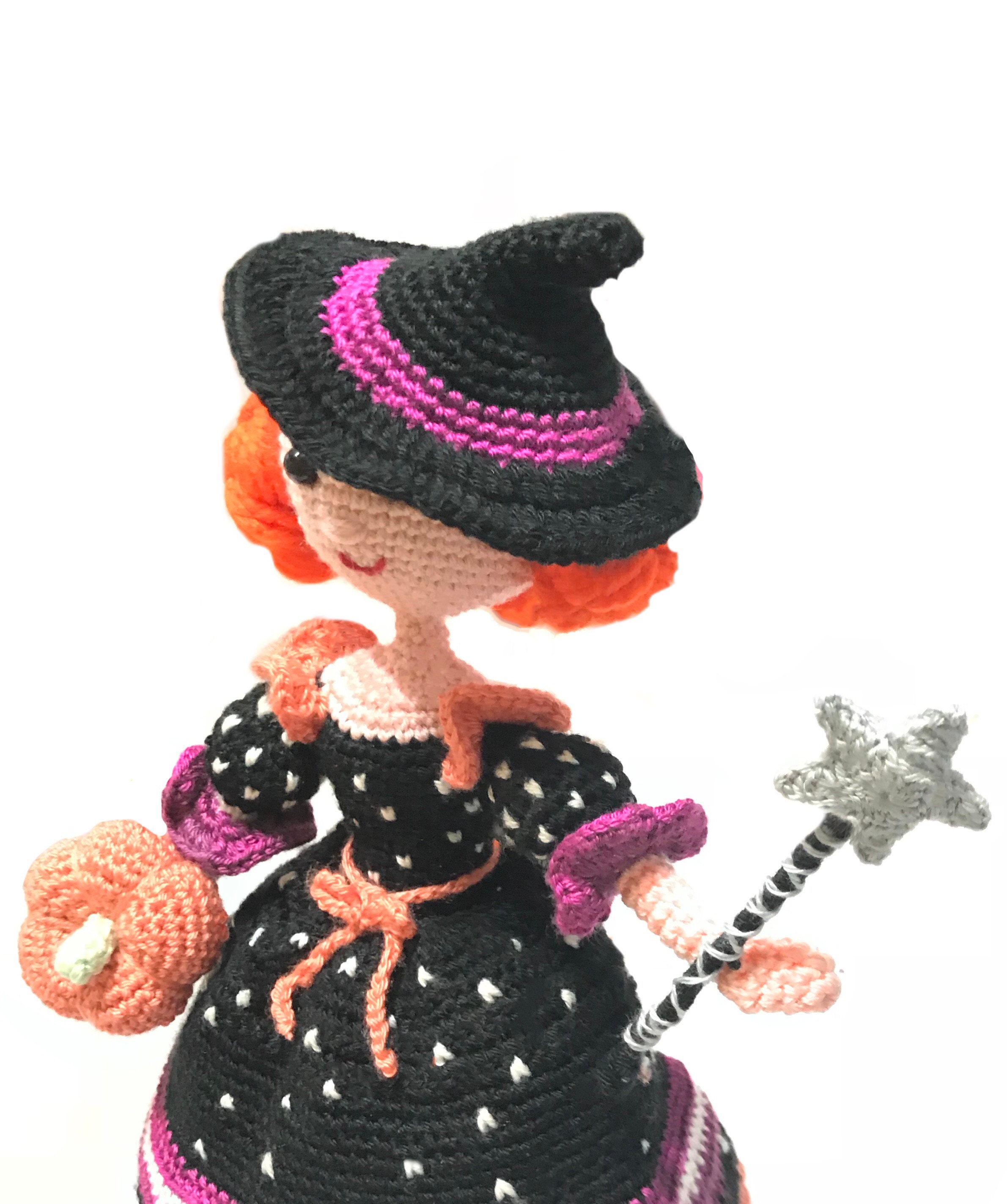 Crochet Doll Pattern, Crochet Witch Doll Pattern, Pdf Tutorial, Crochet ...