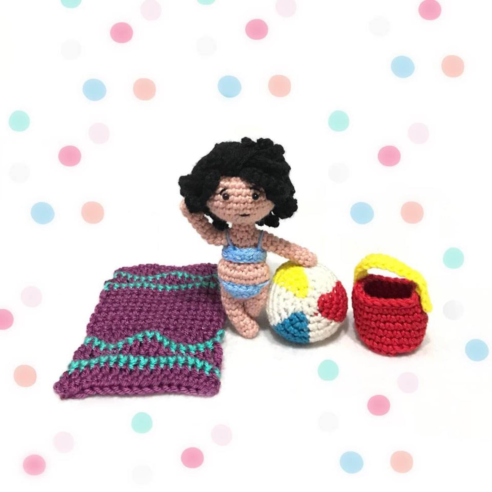 Crochet Doll Pattern, Crochet Mini Doll Pattern, Crochet Bikini Pattern ...