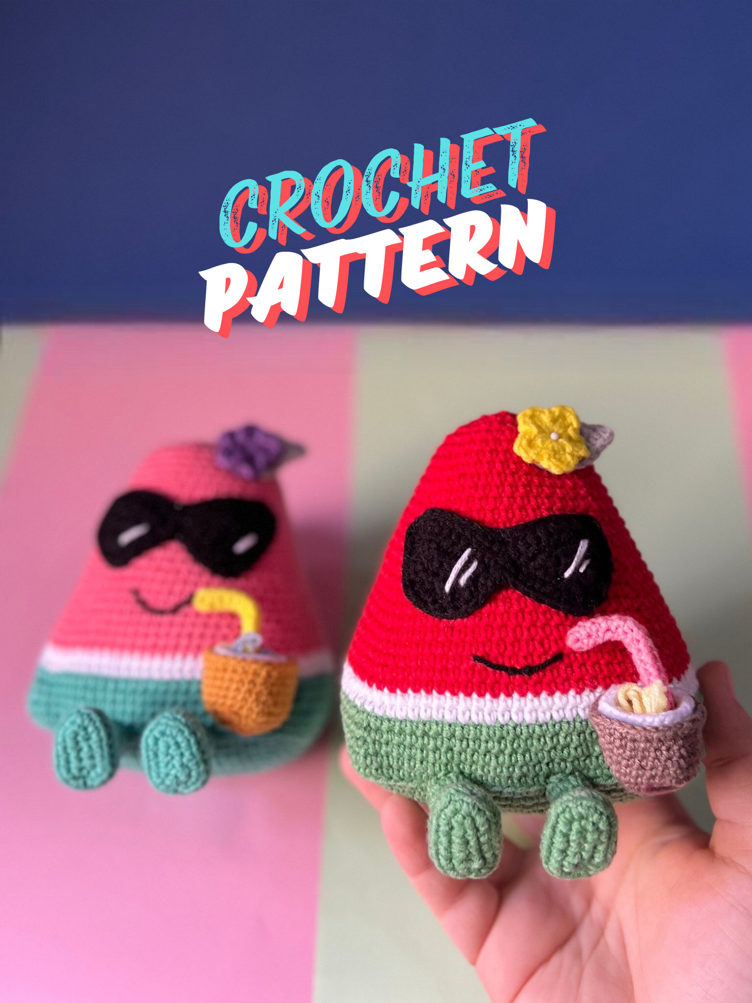 Crochet Watermelon Amigurumi Pattern: Summer Fruit Toy (PDF) - Etsy