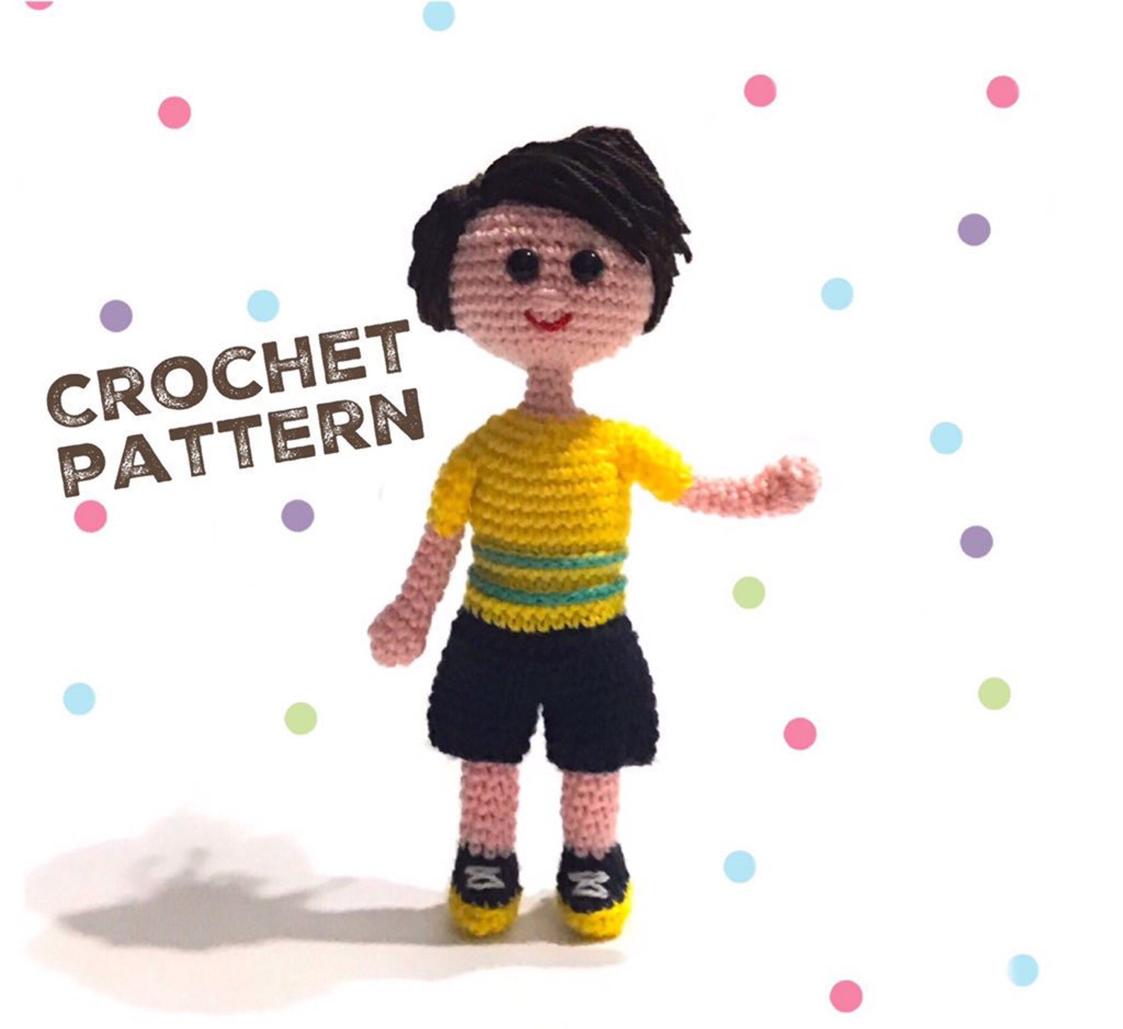 Crochet Boy Doll Pattern, Crochet Mini Doll With Clothes, Crochet ...