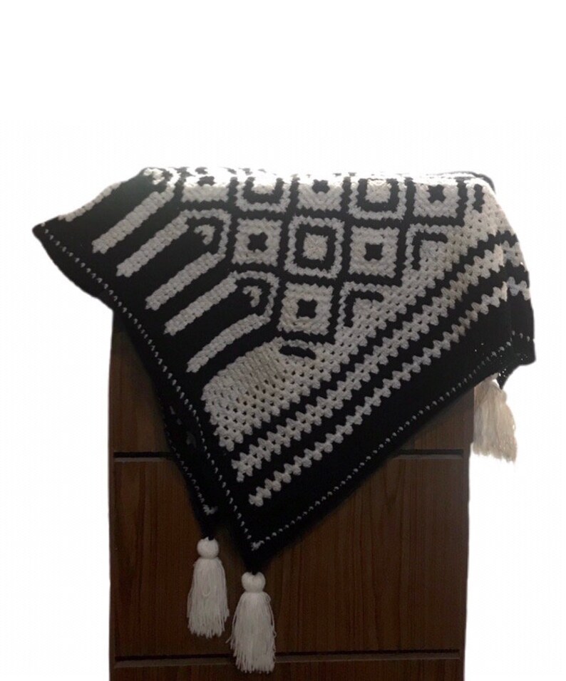 Crochet Blanket Pattern Throw Pattern Crochet Boho Blanket - Etsy