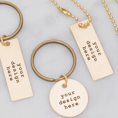 Personalized Rectangle Keychain Custom Engraved Keyring - Etsy