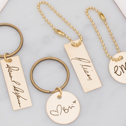 Signature Key Chain-actual Handwriting-laser Engraved-brushed - Etsy