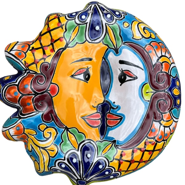 Talavera Sun Face Pottery - Etsy