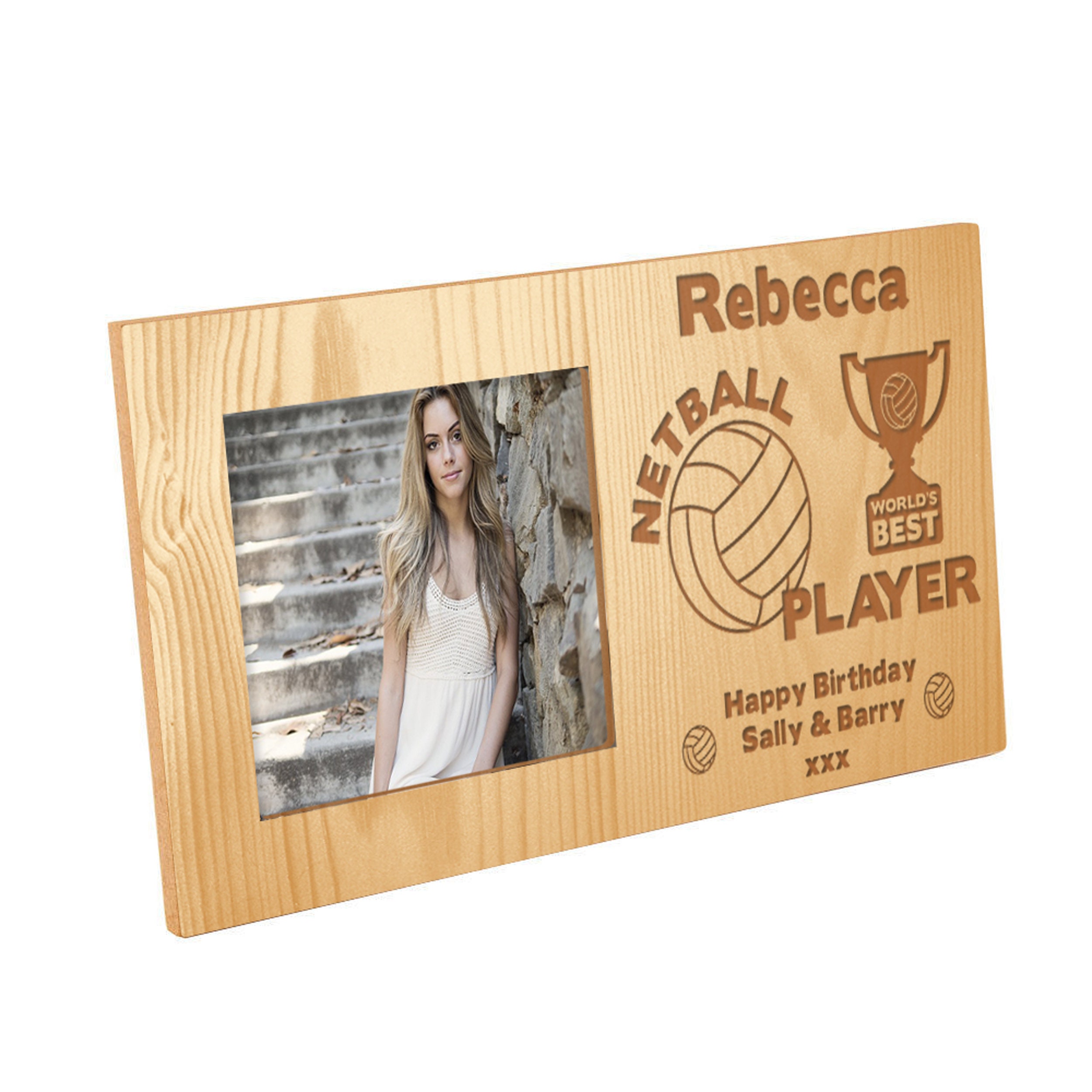 Personalised World's Best Netball Player Wooden Photo | Etsy