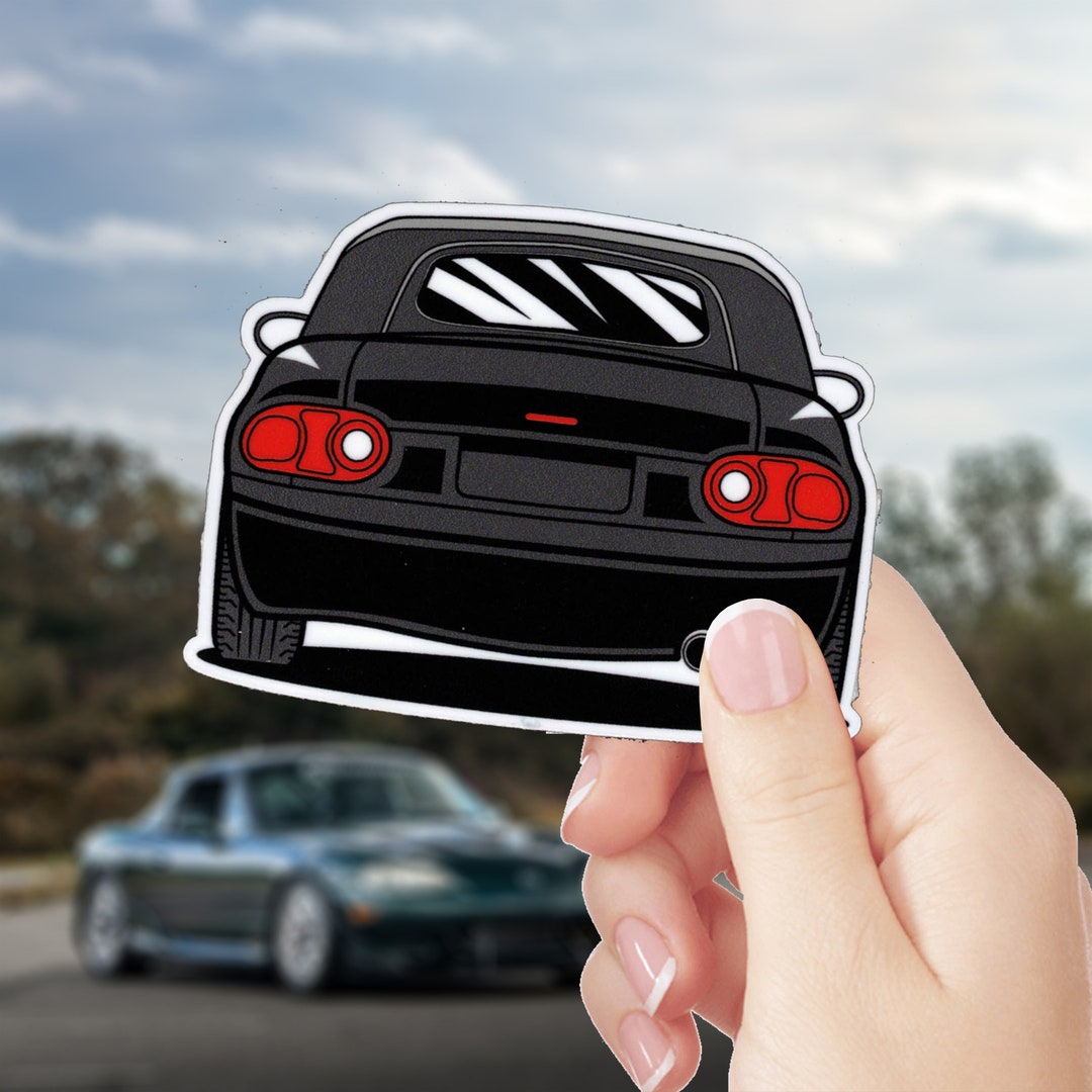 Mazda Miata MX-5 Vinyl Sticker / NA Eunos Roadster Decal / Stock Black ...