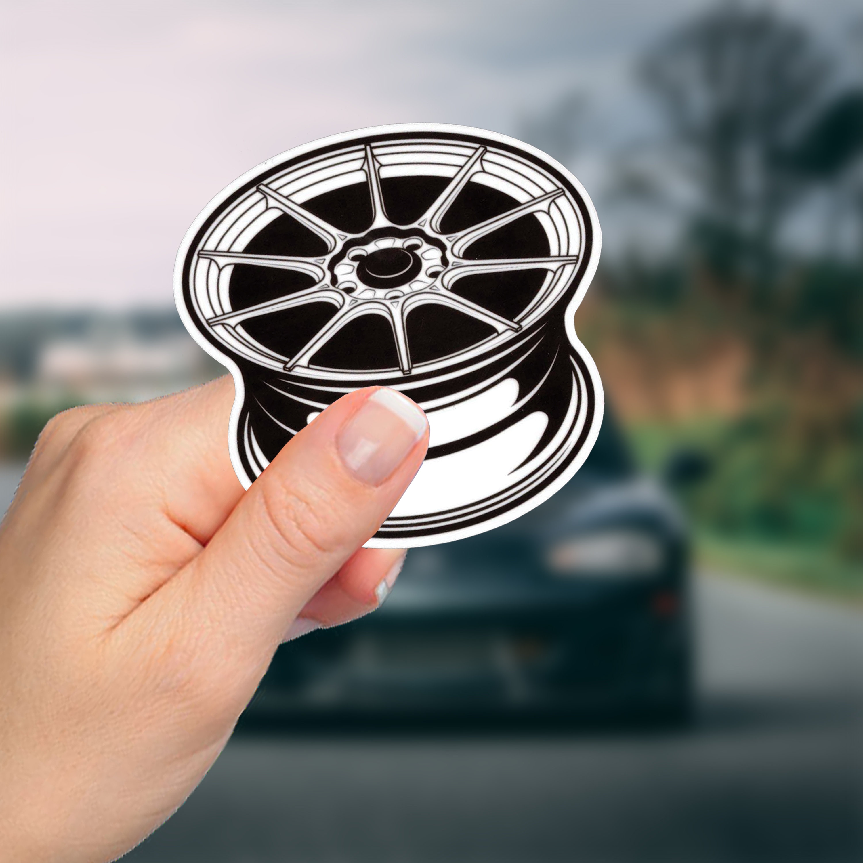 Paper & Party Supplies BBS LM Wheel Sticker JDM Stance Drift Car Art ...