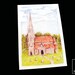 English Church Miniature Drawing - Etsy