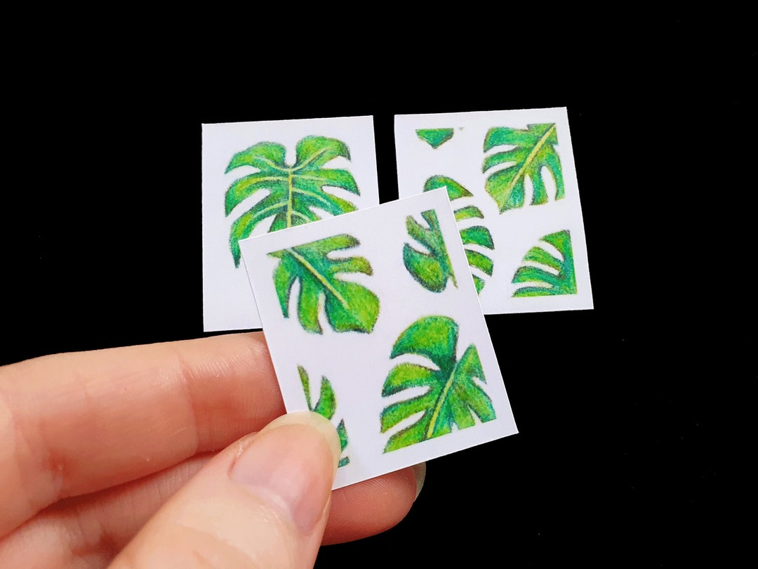 Miniature Modern Palm Leaf Prints | Contemporary Bundle Art | Tiny One ...