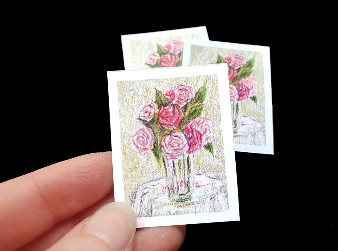 Delicate Miniature Pink Roses - Romantic Flower Picture for Craft ...