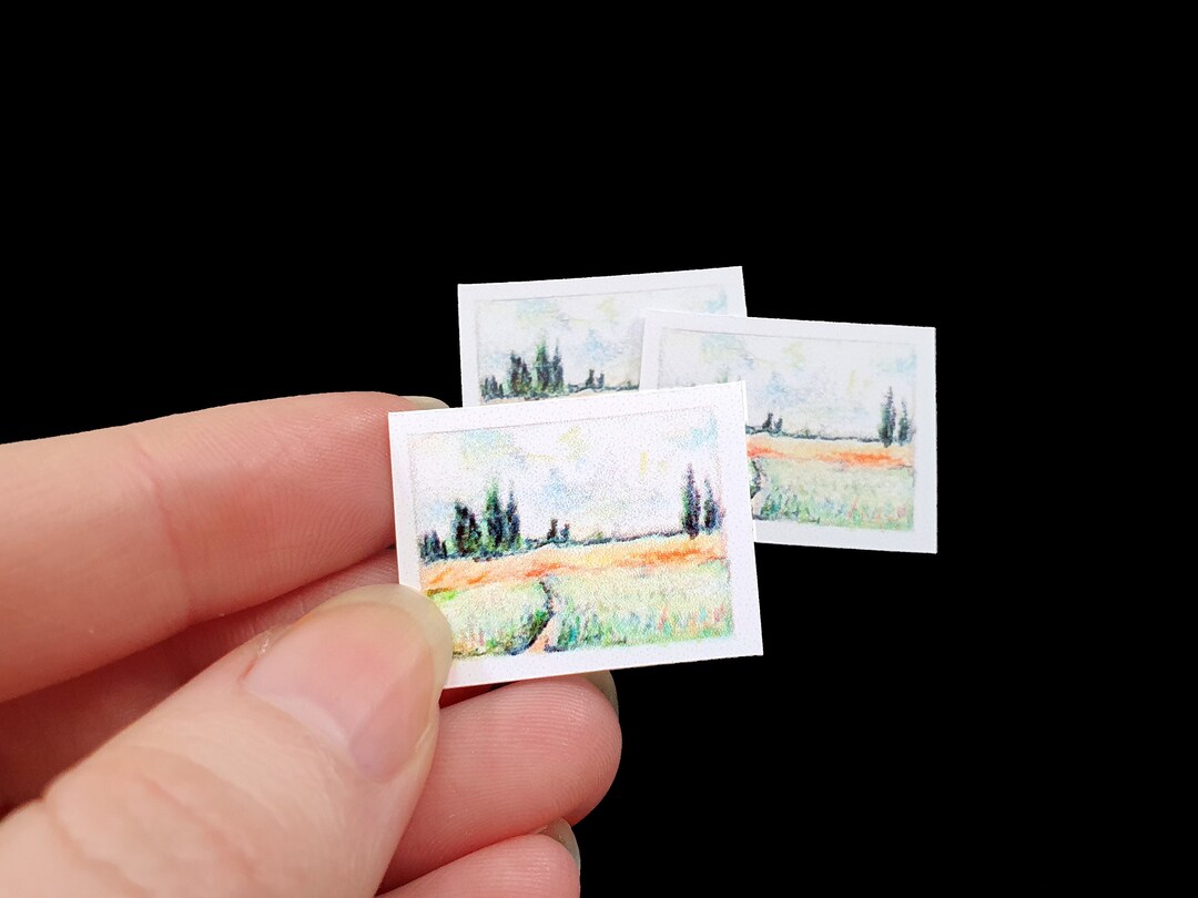 Miniature Claude Monet Wheat Field Painting | 1/12th Scale 1/24th Scale ...
