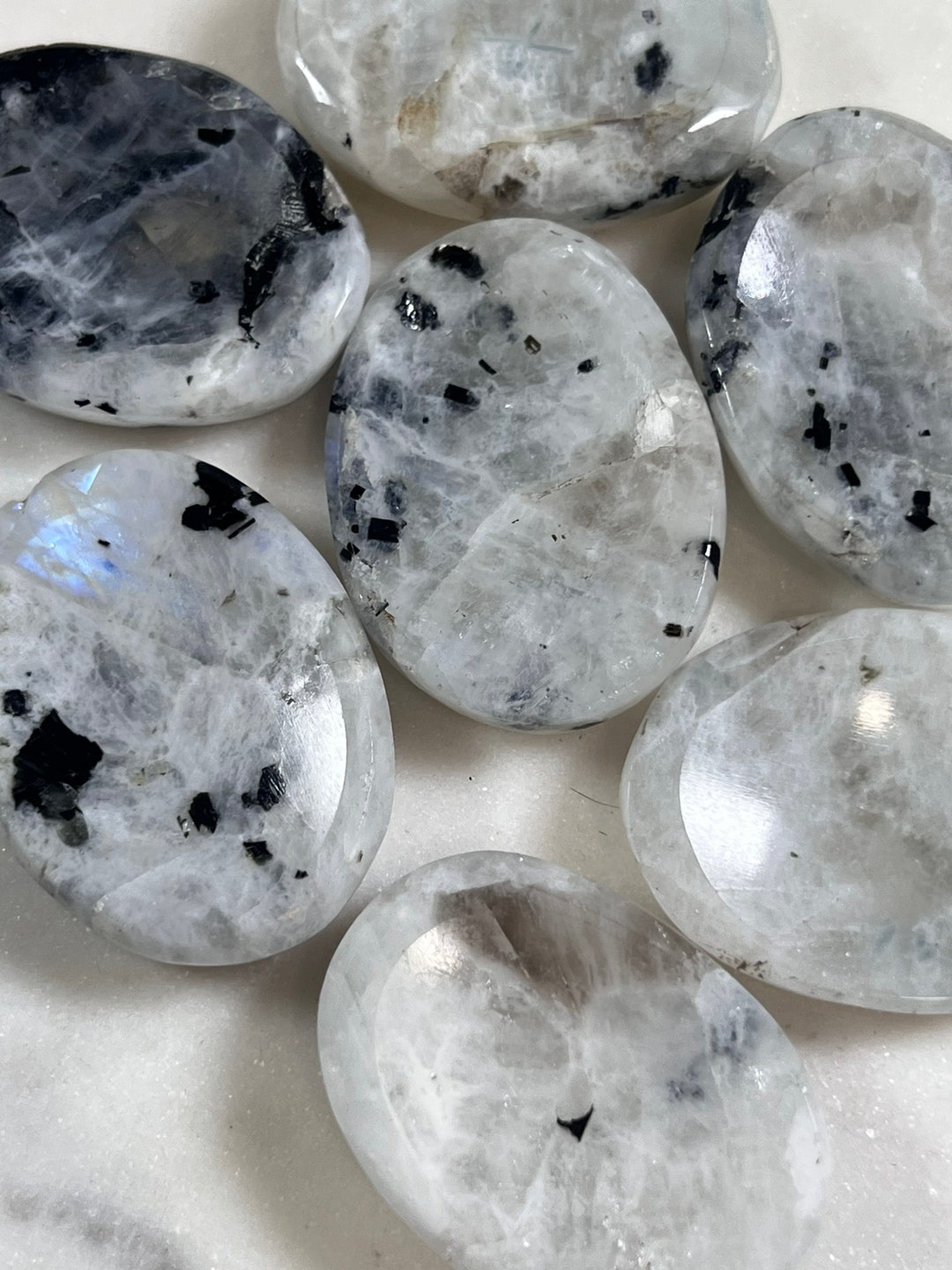 Rainbow Moonstone Worry Stone | Development | Balance | Hope | Crystal ...