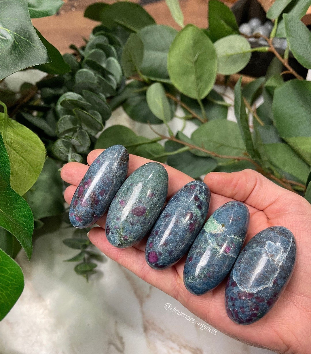 YOU CHOOSE Authentic Ruby in Kyanite Lingam/ Palm/ Shiva || Ethically-sourced || Healing Crystal ...