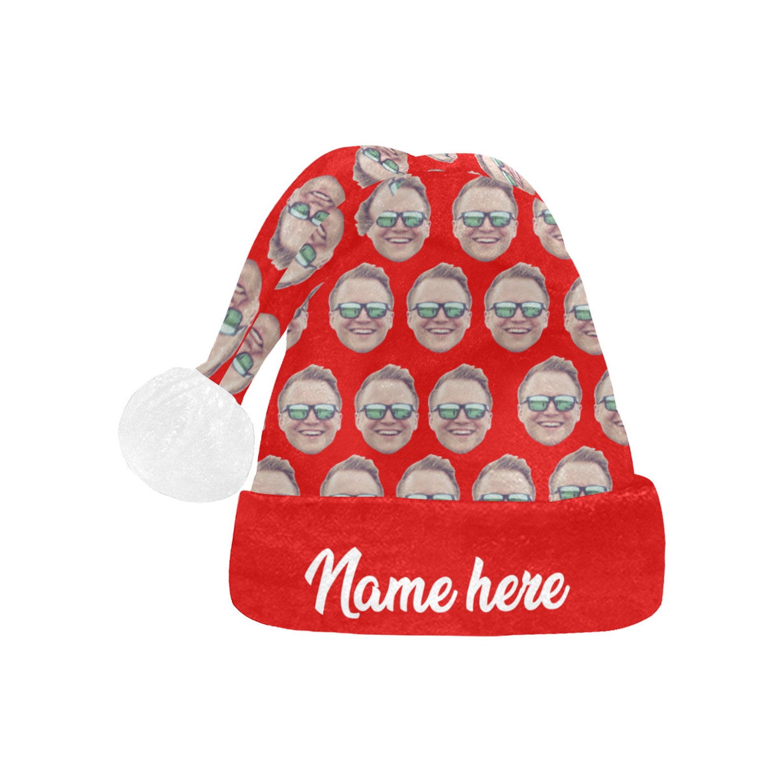 Faces Santa Hat Custom Santa Hat Personalized Santa Hat - Etsy