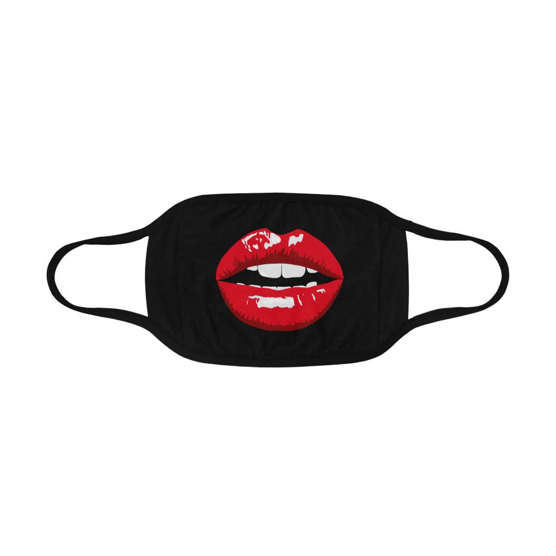 Red Lips Face Mask Kiss Symbol Face Mask Funny Face Mask | Etsy