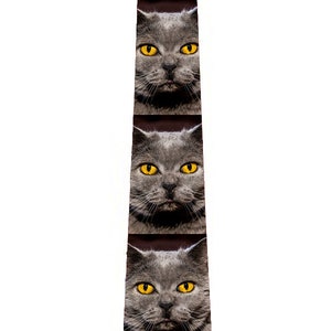 Custom Cat Photo Tie, Unique Feline Gift for Cat Lovers, Personalized ...