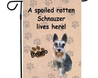 Miniature Schnauzer Garden Flag - Etsy