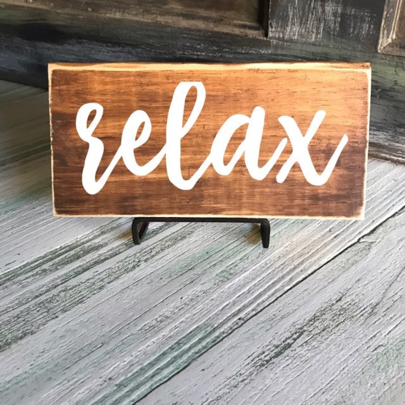 Relax Wood Rustic Farmhouse Style Sign/ Unique Gift/home Decor - Etsy