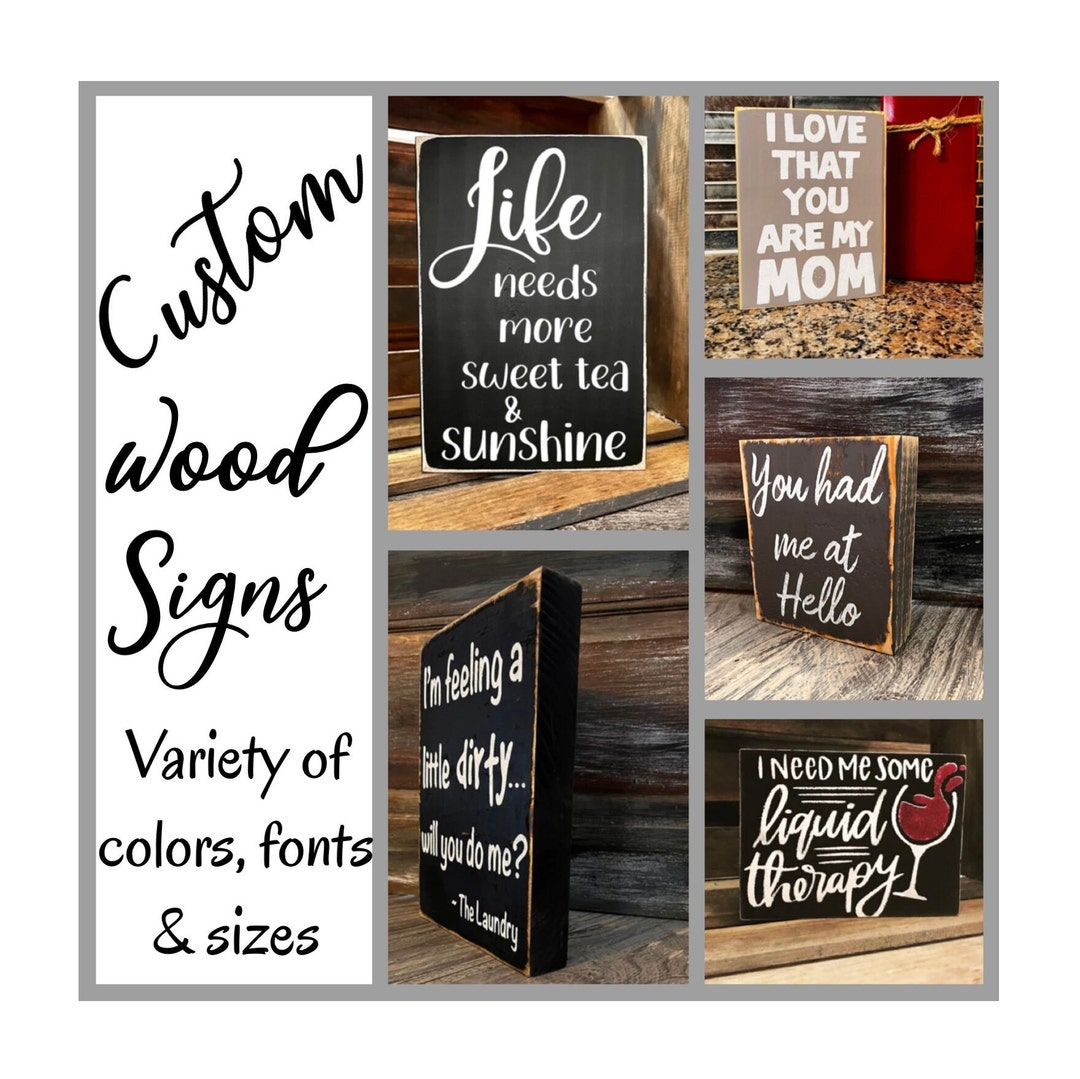Customized Wood Signs/signs for Wedding Gifts / Birthday Gifts /special ...
