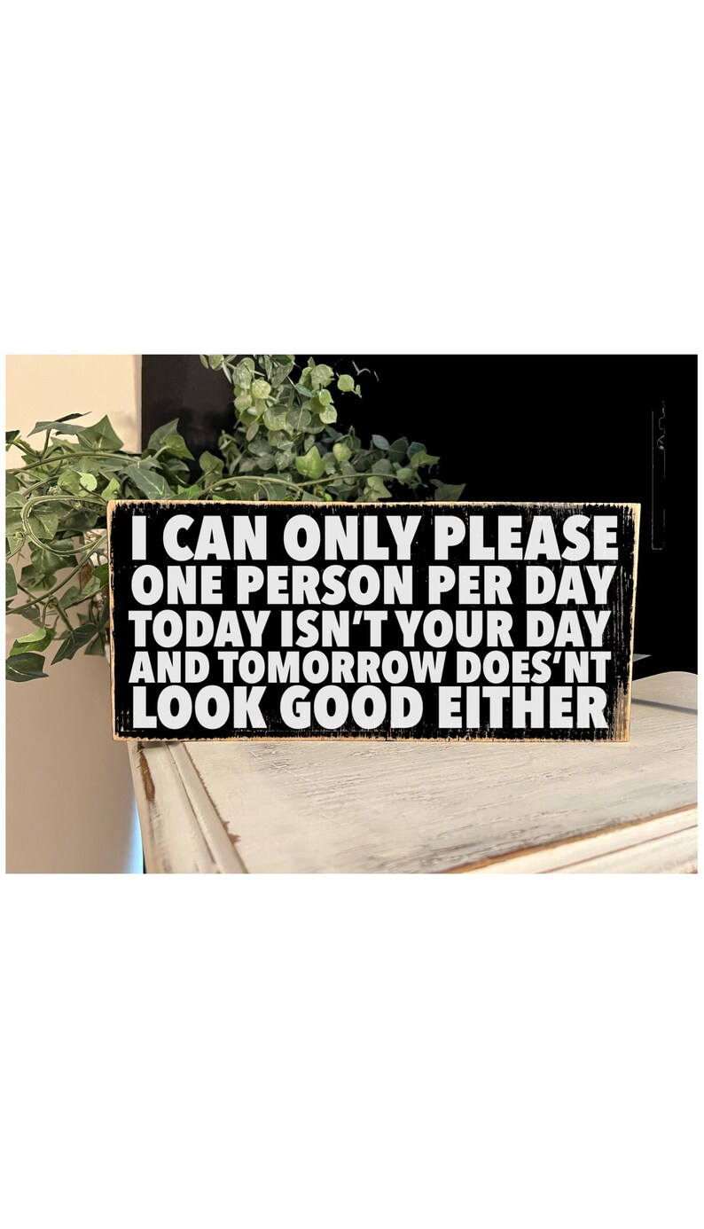 I Can Only Please One Person Rustic Wood Sign / Funny Signs/ Unique ...