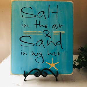 Salt in the Air Sand in My Hair Beach Theme Sign / Beach Home Decor ...
