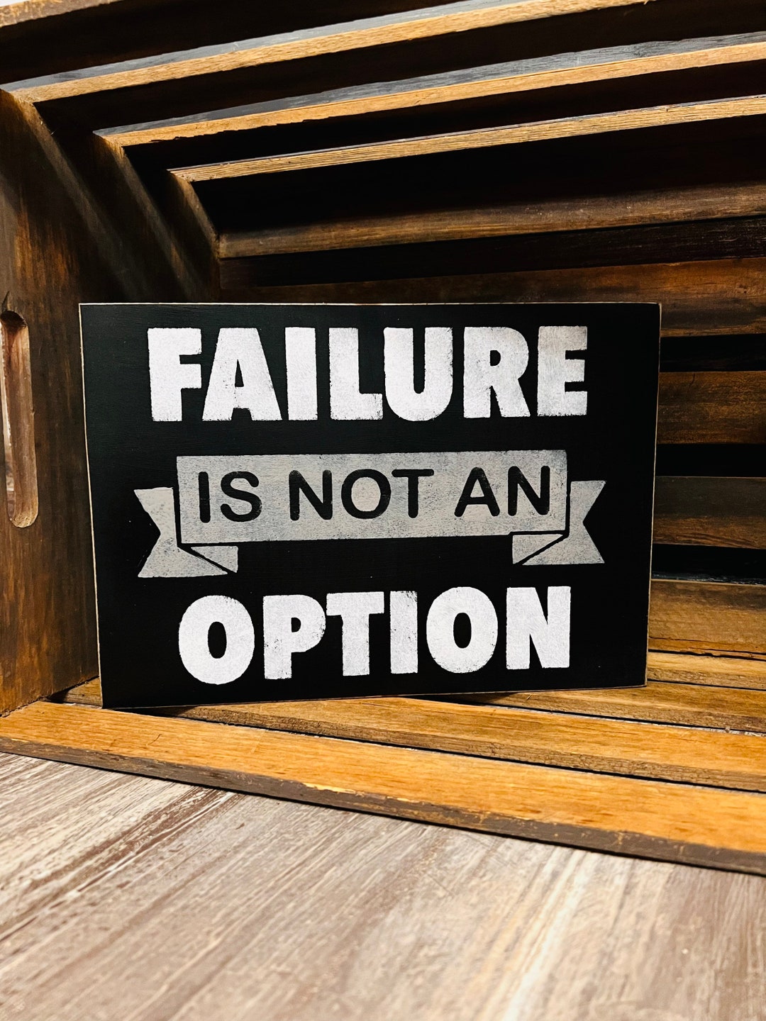 Failure is Not an Option / Signs With Sayings/rustic Wood Sign - Etsy