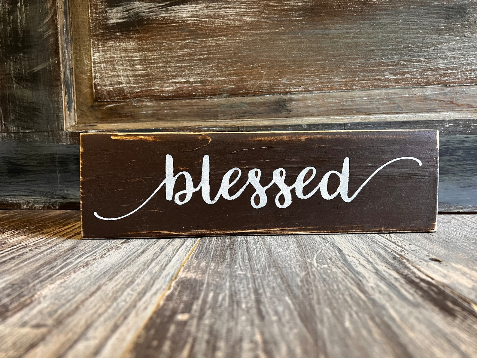 Blessed Rustic Block Style Sign/ Signs With Sayings/ House - Etsy