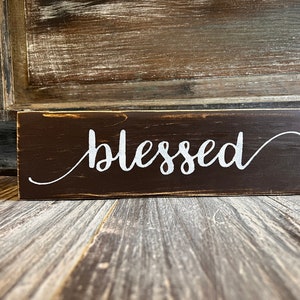 Blessed Rustic Block Style Sign/ Signs With Sayings/ House Warming Gift ...