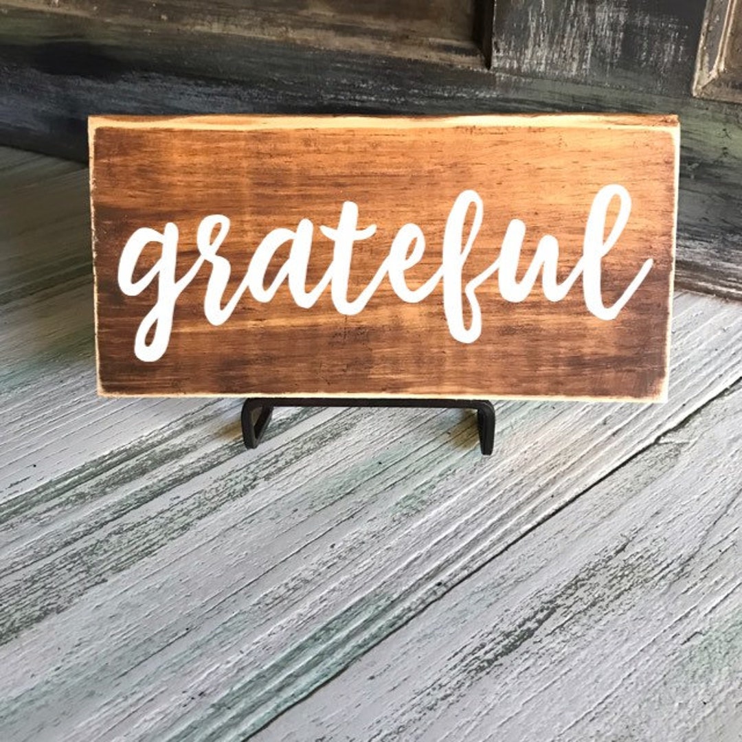 Grateful Wood Rustic Farmhouse Style Sign/ Unique Gift/home Decor - Etsy