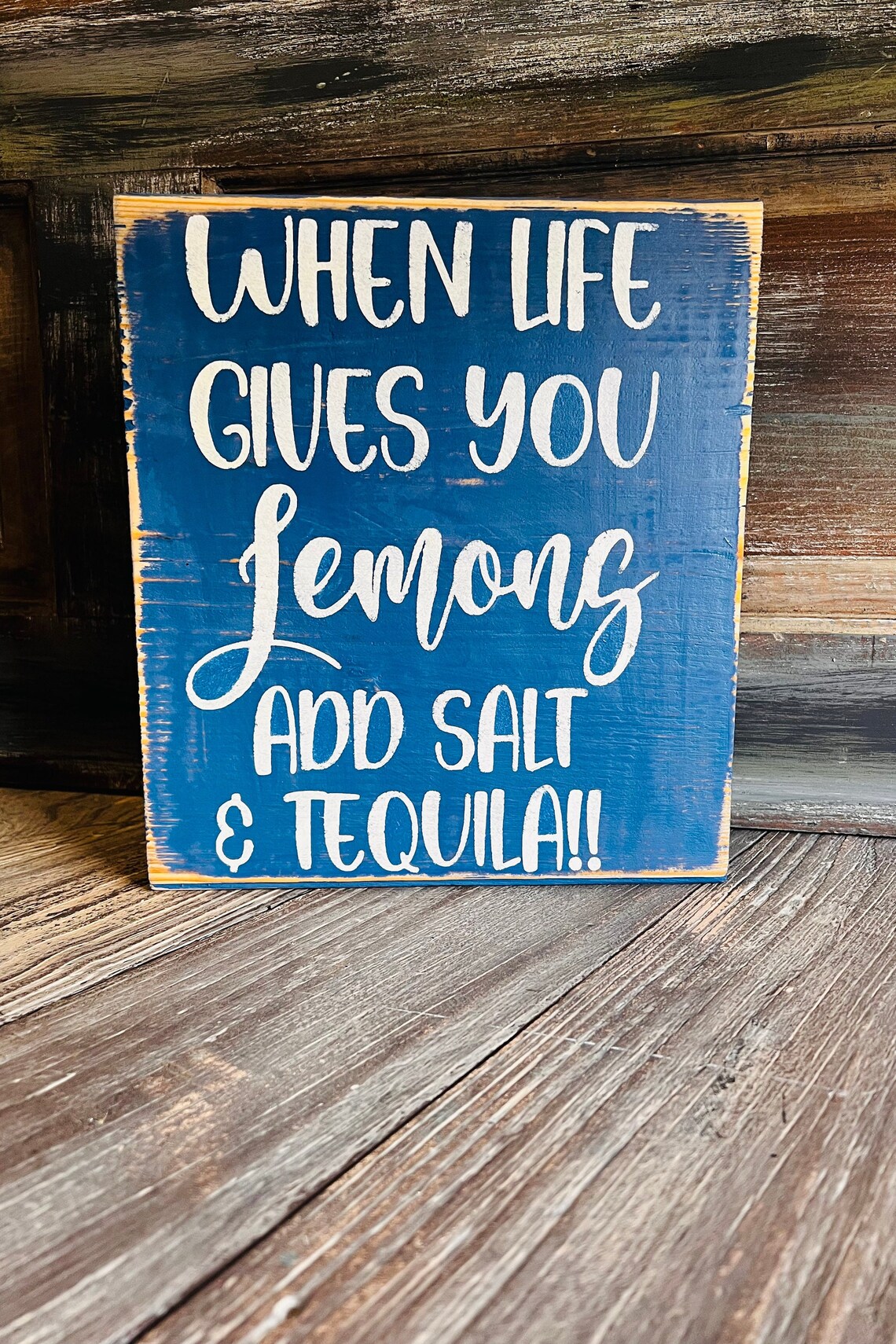 When Life Gives You Lemons Rustic Wood Sign / Unique Gifts / Funny ...