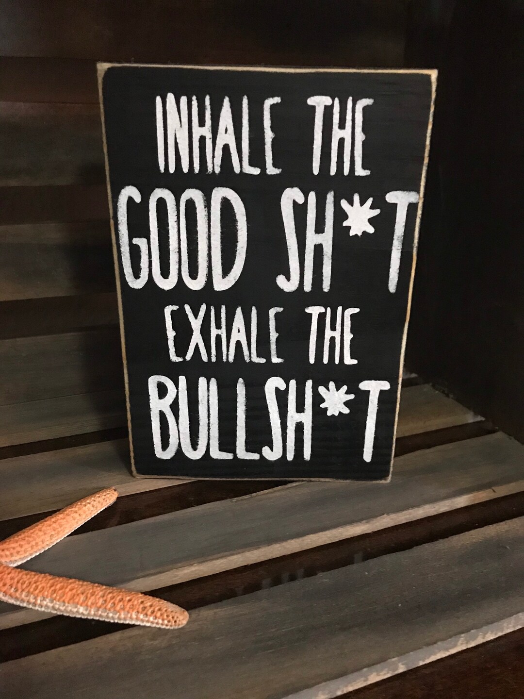 Inhale/exhale Rustic Sign / Custom Made Wood Signs - Etsy