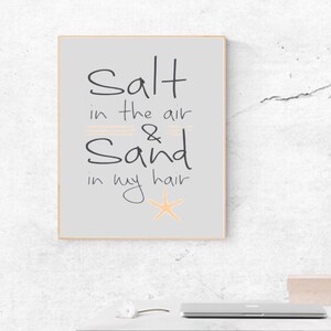 Salt in the Air Sand in My Hair Beach Theme Sign / Beach Home Decor ...