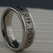 Custom Viking Rune Wedding Ring Band in Titanium Personalized Rune ...