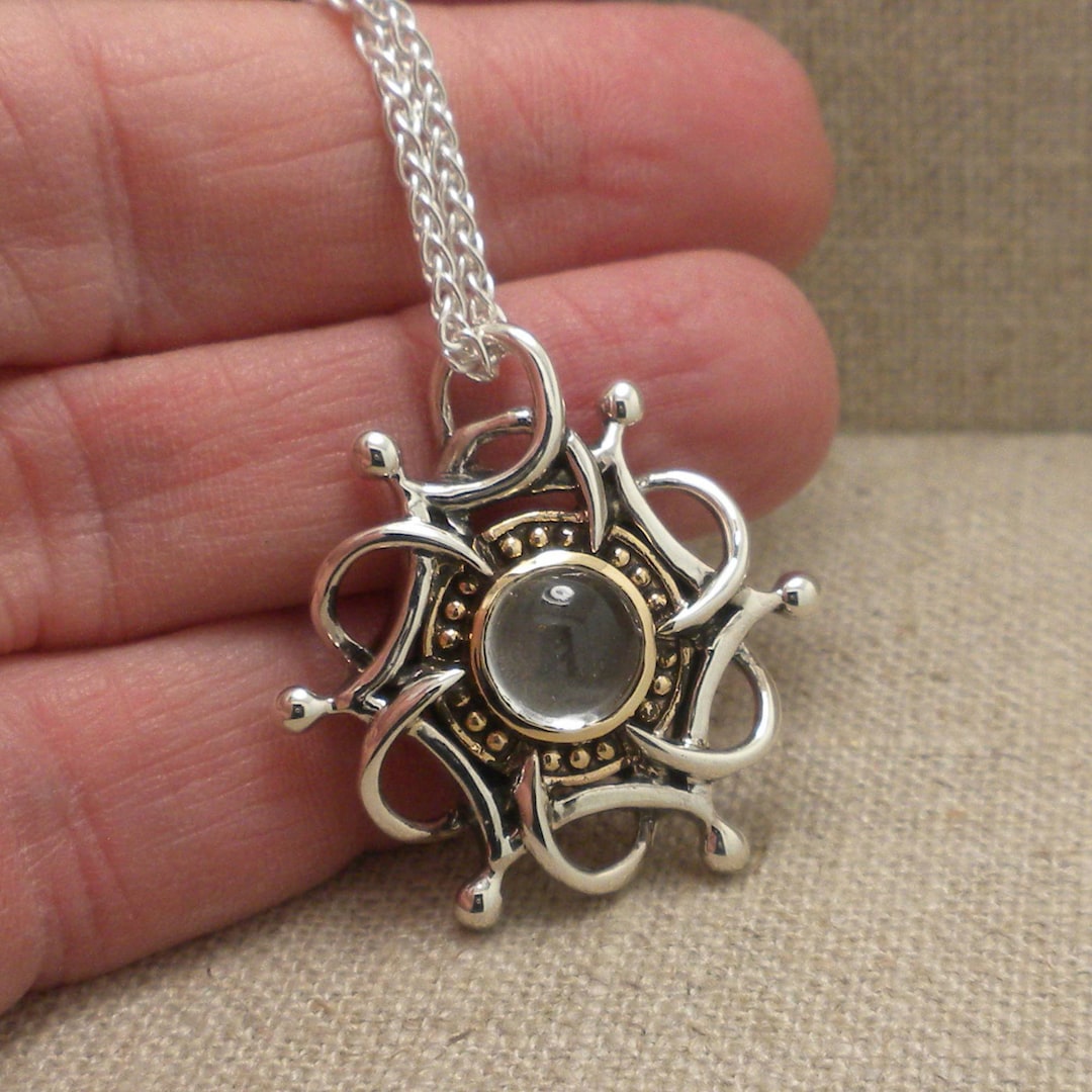 Sterling Silver Celtic Tempest Pendant With White Topaz, 18" Chain ...