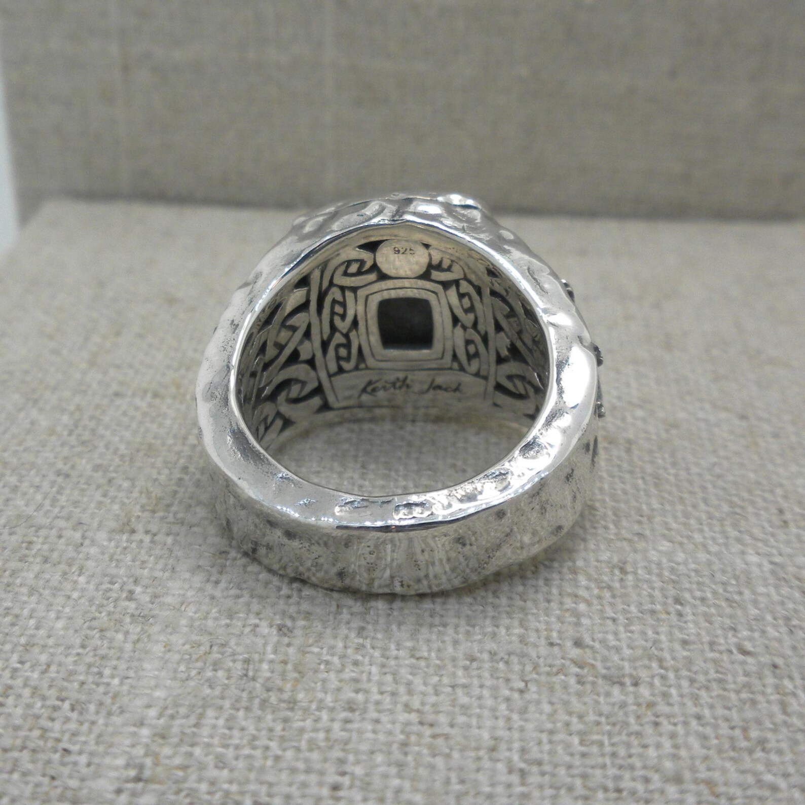 Sterling Silver Scottish Lion Rampant Signet Ring, Celtic Band by Keith ...