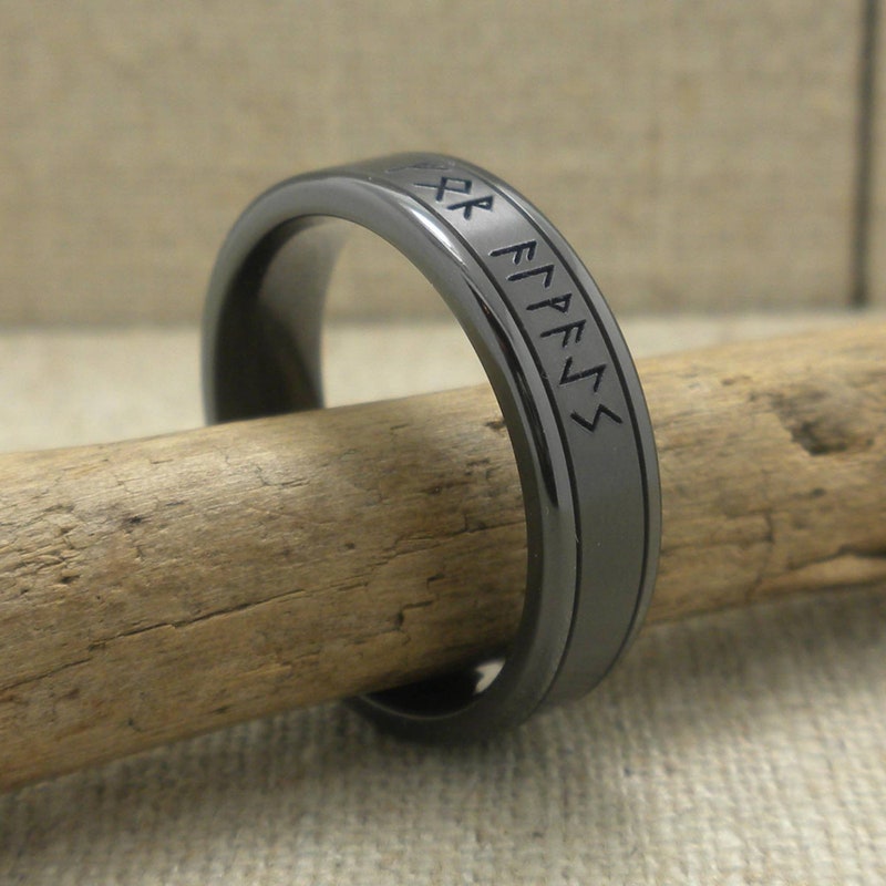 Rune Wedding Ring - Etsy