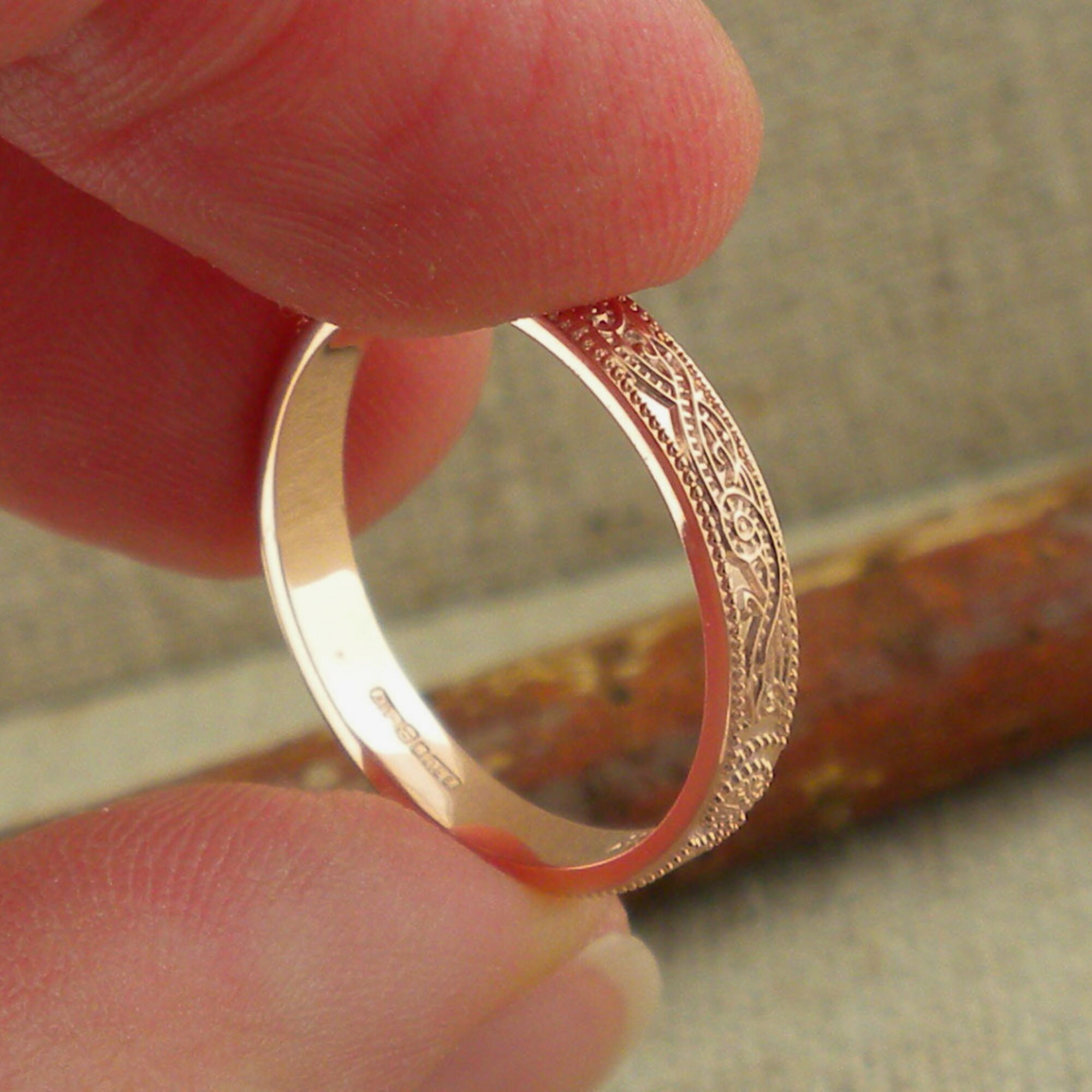 10K Rose Gold Celtic Warrior Shield Wedding Ring Made in - Etsy