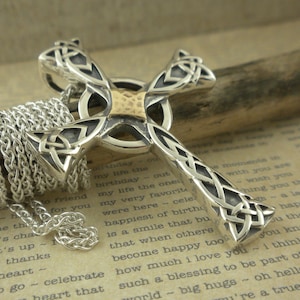 Sterling Silver & 10K Celtic Cross Pendant With Hammered Center Keith ...