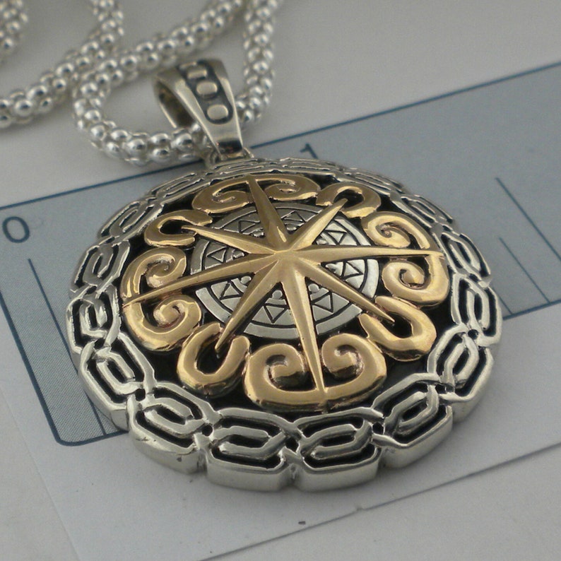 Sterling Silver & 10K Celtic Compass by Keith Jack Sterling - Etsy ...