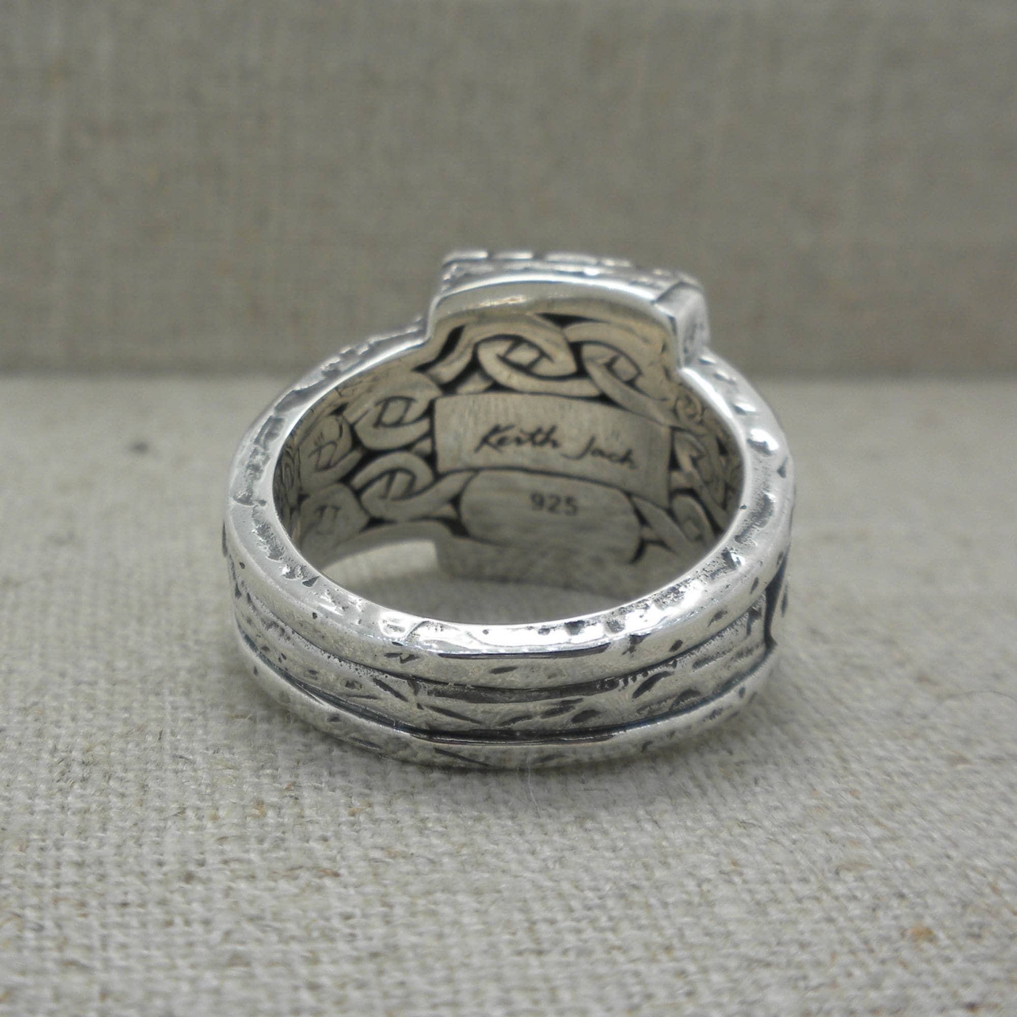 Sterling Silver Celtic Wolf Signet Ring with Celtic Knot | Etsy