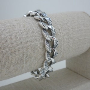 7", 7.5" or 8" Celtic Knot Curb Bracelet With Celtic Closure & Design ...