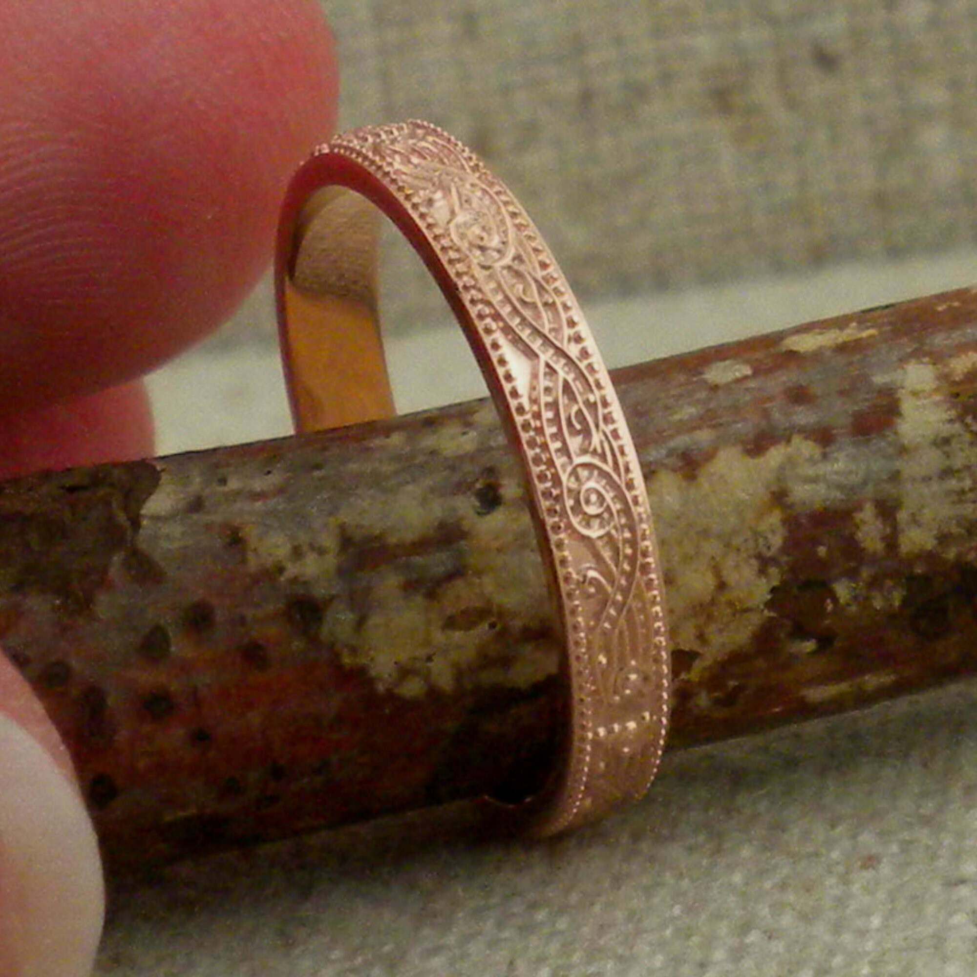 10K Rose Gold Celtic Warrior Shield Wedding Ring Made in - Etsy