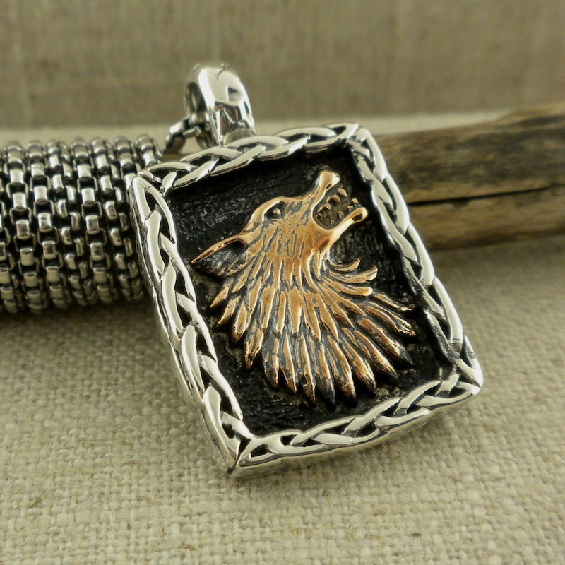 Wolf Necklace for Men - Etsy