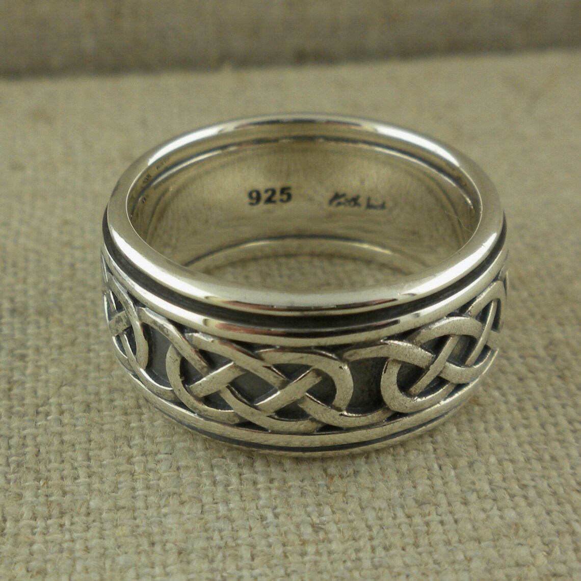 10.5 Mm Wide Sterling Silver Celtic Eternity Knot Wedding Ring | Etsy