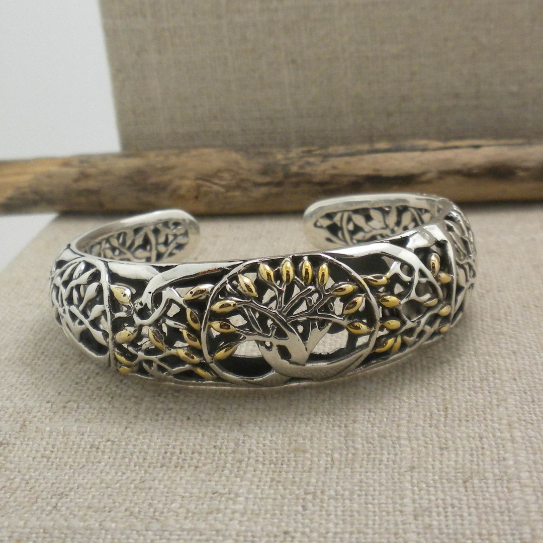 Petite Sterling Silver Tree of Life Bangle Bracelet - Keith Jack ...