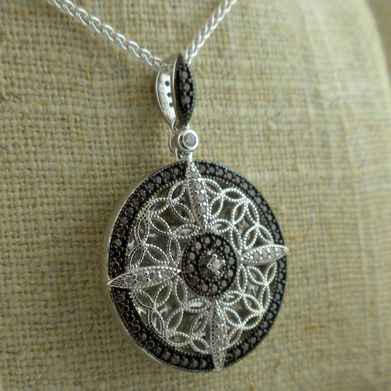 Celtic Knot Compass Pendant, Sterling Silver CZ, Keith Jack Design - Etsy