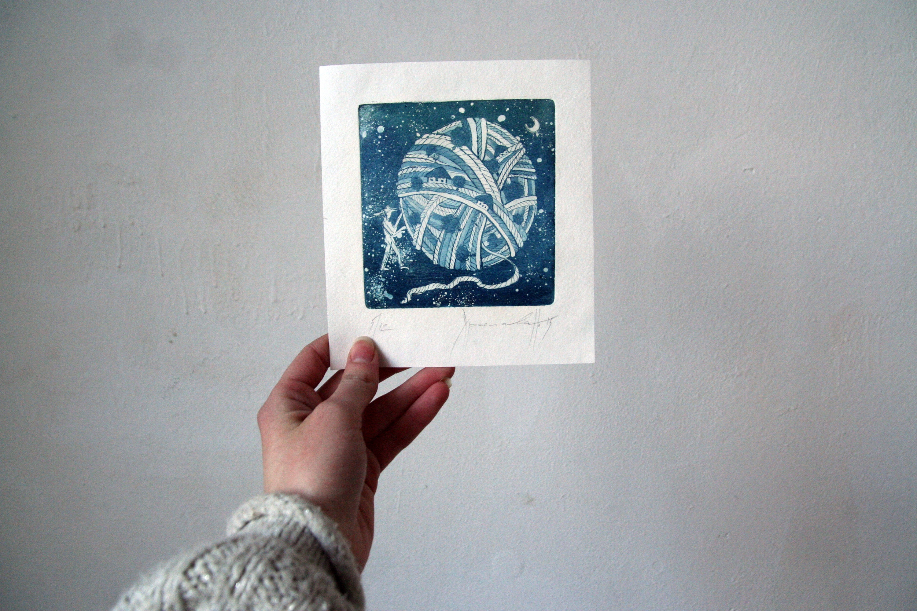 Original Etching Little Prince Planet Space Moon Stars Magic - Etsy